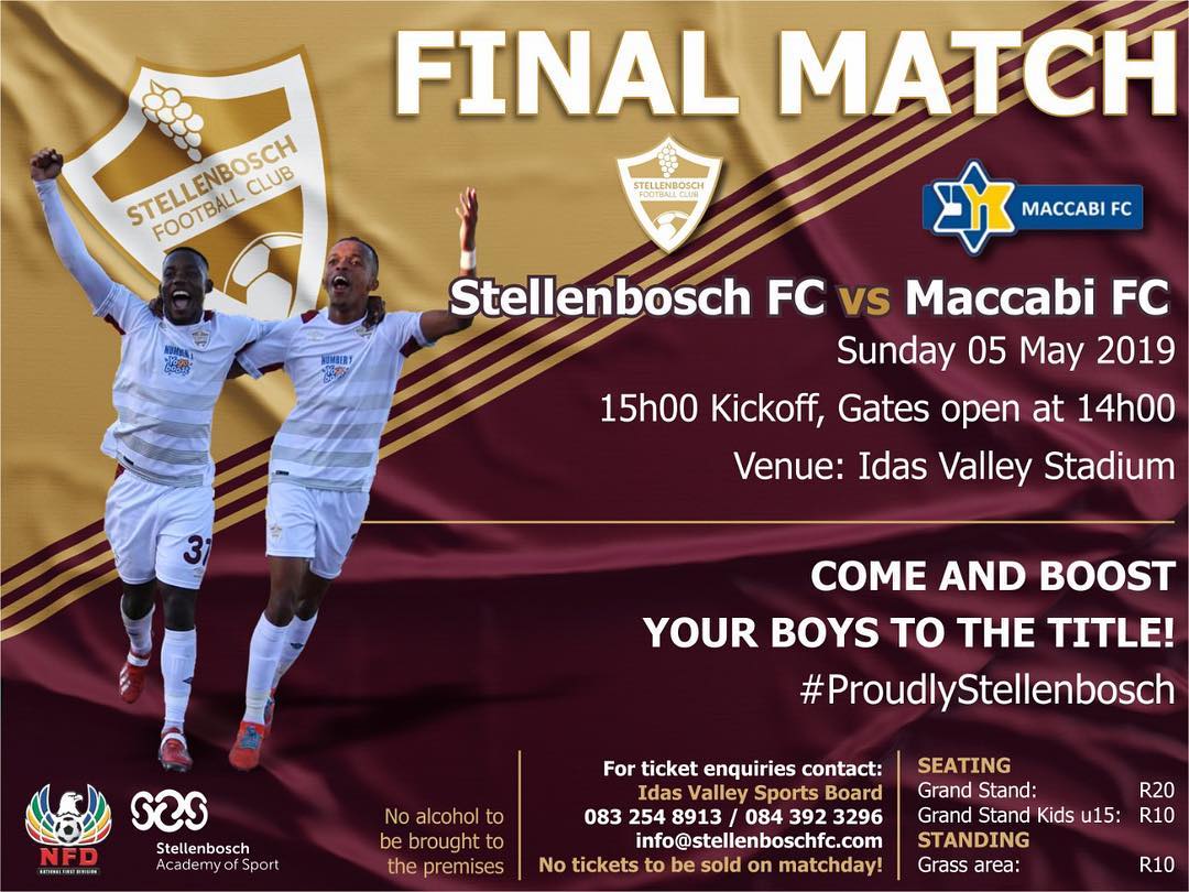 Match notice for last game of the season! #stellenboschfc #sashp # ...