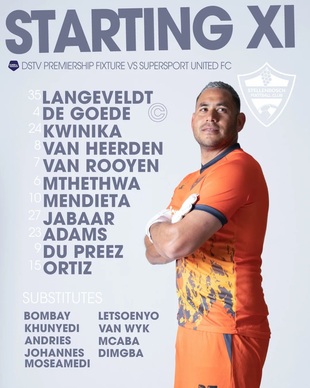 𝙎𝙏𝘼𝙍𝙏𝙄𝙉𝙂 𝙓𝙄 This is how we line up! #DStvPrem @supersport_unitedfc ...